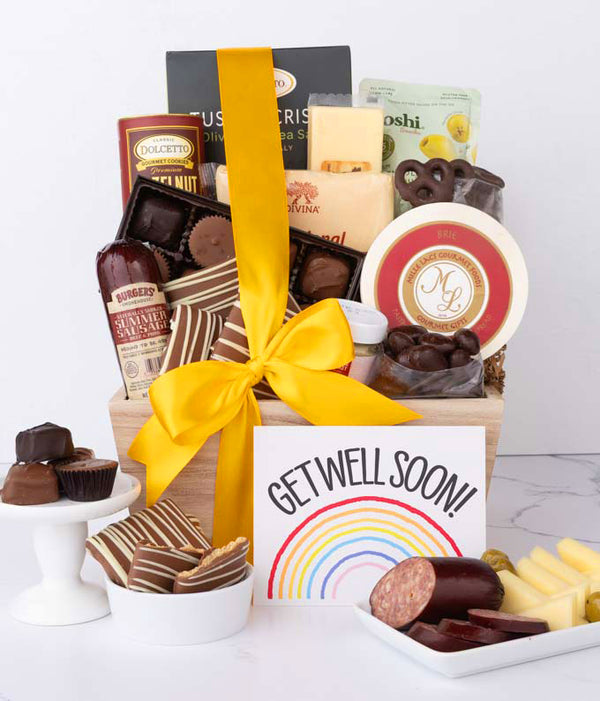 Get Well Gourmet Charcuterie & Sweets Gift Basket - The Gift Basket Store